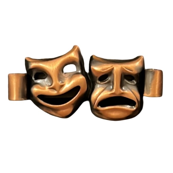 Vintage | Jewelry | Vintage Unique Copper Metal Comedy Theater Face ...